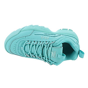 Fila Women's Disruptor Ii Premium Comfortable Sneakers, Aruba Blue/Aruba Blue/Aruba Blue, 7