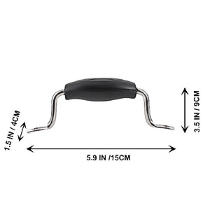 EXCEART Pot Cover Handles Pot Side Handles Replacement Pot Handle Grip Heat Resistant Pot Side Handles Kitchen Cookware Supplies (Black) Metal Pot Lid Replacement Knob