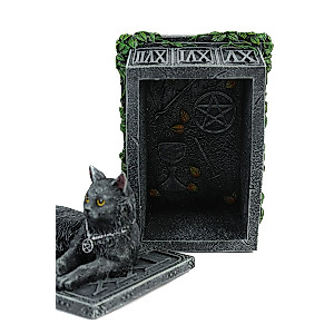 Nemesis Now B2808G6 Fortune's Watcher Tarot Box 17cm Black, Resin