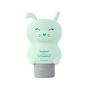 Bubbsi Creamy Coconut Oil Hair Conditioner for Kids, Baby | Light Natural Scent | Won't irritate eyes | Organic Coconut Oil + Shea | Sulfate-free | Curly or Dry Hair (Refillable Bottle, 8oz)