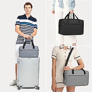 Kono Travel Duffel Bag 20L Under Seat Carry-on Bag Sports Tote Gym Bag Weekender Overnight Bags 15.75"x9.84"x7.87" Black