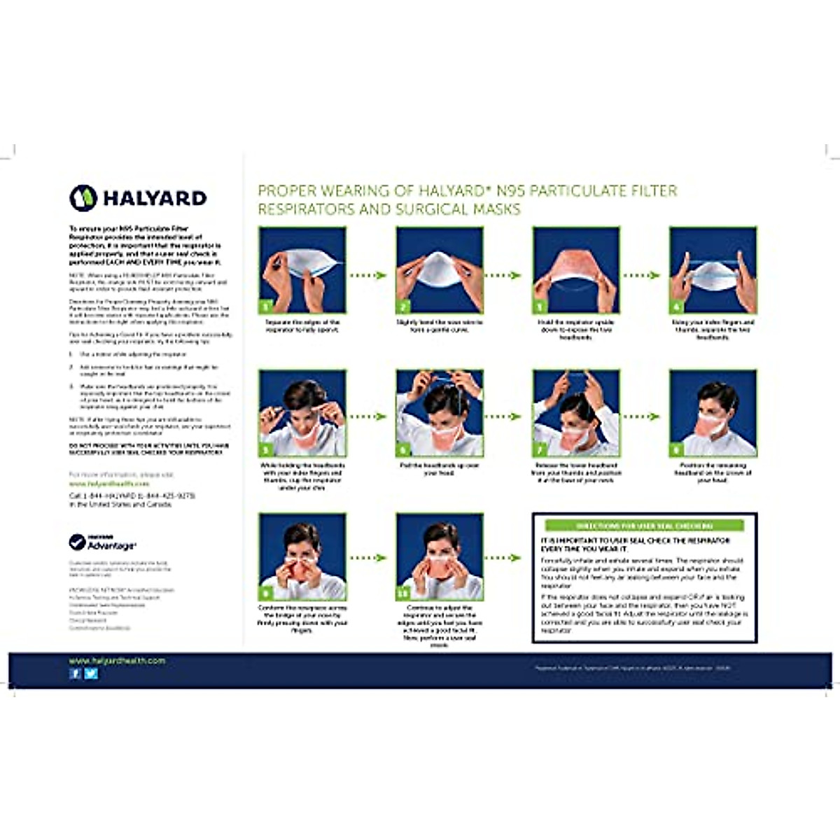 HALYARD FLUIDSHIELD N95 Respirators, ASTM Level 3 Face Mask, Regular Size, Orange, 46727 (Box of 35)