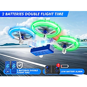 HASAKEE Drone with Camera 1080P HD FPV for Kids and Adults,Hobby RC Quadccopter for Beginners with Bright LED Light,Propeller Full Protect,2PCS Batteries,Kids Toy Easy to Play,M1S Drone