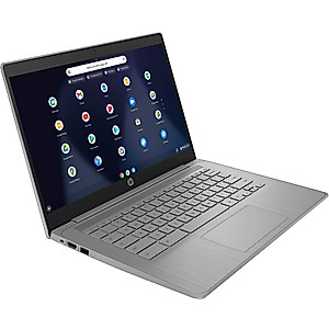HP 2023 Newest Chromebook Laptop, 14 Inch Display, Intel Celeron N4120 Processor, 4GB RAM, 128GB Storage (64GB eMMC+64GB MSD Card), Intel UHD Graphics 600, WiFi, Bluetooth, Chrome OS, Modern Gray