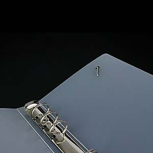 WDONAY 2 Pcs Translucent 6-Rings Binder Protector Cover Plastic Binder Protector Covers A5 Refillable Loose Leaf Folders Shell with Rubber Bands (6.89" x 9.45")