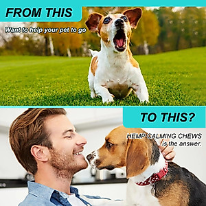 Dvoevivh Calming Chews for Dogs, Dog Calming Treats Anxiety Relief Natural Soothing Supplement, Dog Stress & Dog Anxiousness - Helps Aid with Thunder, Fireworks, Chewing & Barking