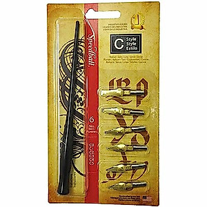 Speedball C-Series Lettering Pen Set - 1 Penholder w/ 6 Nibs