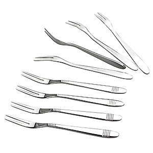 Begale 12-Piece Bistro Appetizer Cocktail and Fruit Forks, 2-Prong Forks, 5.4-INCH