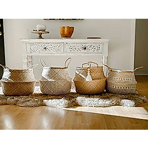 Premium Set of 4 X-Large Seagrass Baskets-Stylish and Sustainable Storage Solution for Home Decor-Handwoven, Durable & Eco-friendly-Ideal for Organizing Toys, Blankets, and more.