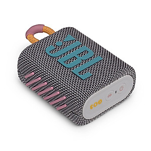 JBL GO3 Portable Bluetooth Wireless Compact Speaker Bundle with divvi! Protective Fitted Hard Case - Grey