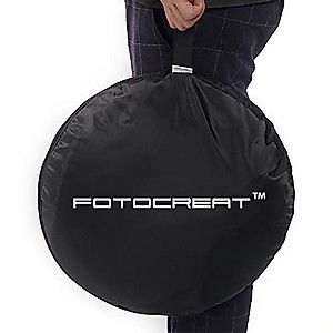 FOTOCREAT-5x6.5ft(1.5x2m) Black/White Double-Sided Pop-Up Collapsible Backdrop -Reflector Photo Backdrop Background for Video & Photo