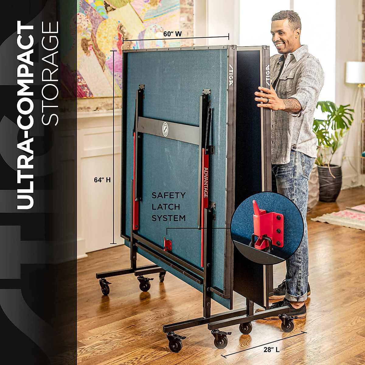 STIGA Advantage Series Ping Pong Tables - 13, 15, 19, and 25mm Tabletops - Quickplay 10 Minute Assembly - Playback Mode - Recreational to Tournament Level