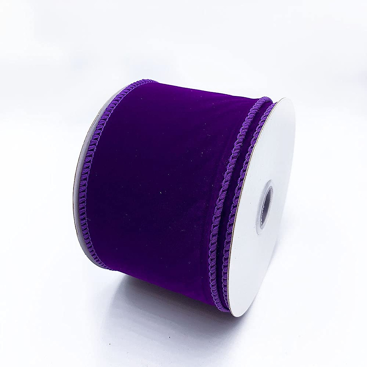 WR 63-5032 Holiday Velvet Wired Edge Ribbon 2.5" x 10 Yards for DIY Crafting, Gift Wrapping, Home Decor (Purple)