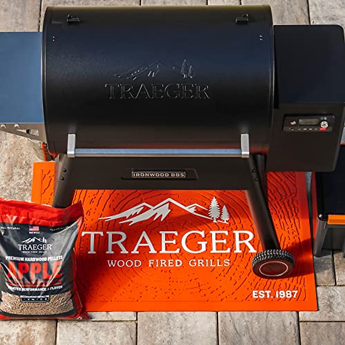 Traeger Pellet Grills BAC636 Grill Mat, Orange