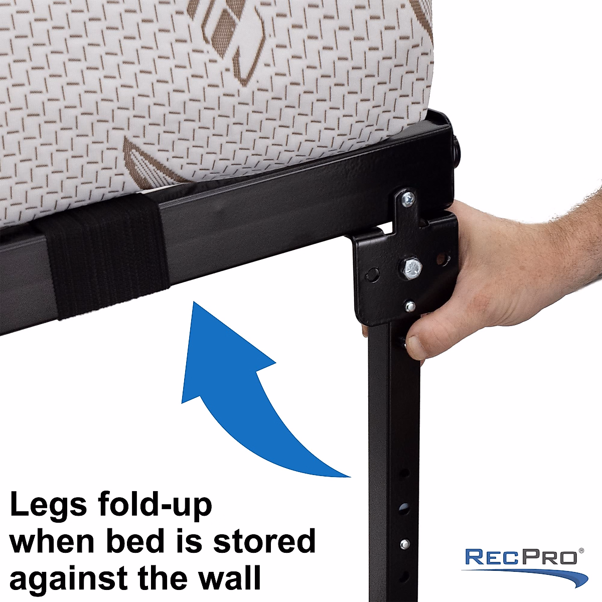 RecPro Folding RV Bunk Bed - Single (with Mattress)