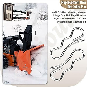 Haiouus 714-04040 Bow Tie Cotter Pin / Shear Pins Compatible with Cub Cadet MTD Troy-Bilt Craftsman 194208 Ryobi Husqvarna 532194208 & More Brands, for 714-04040 71404040 714-0104 (30-Pack)