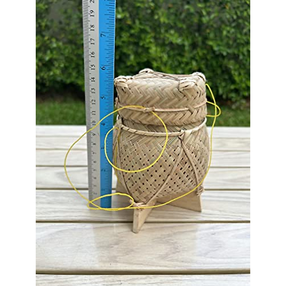 Small Bamboo Sticky Rice Box Storage Basket Container Multi-Purpose