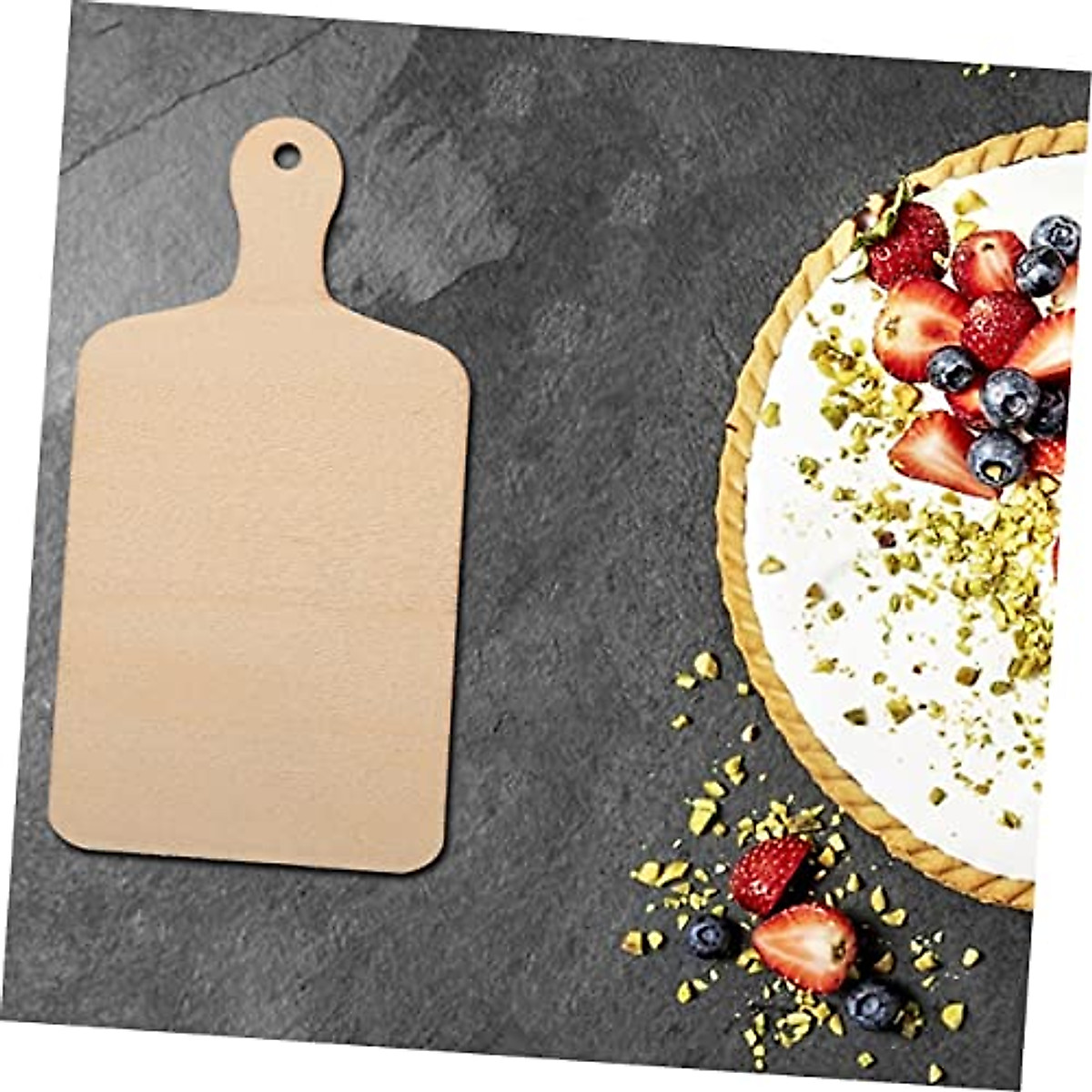 UPKOCH 12pcs DIY Wooden Cutting Board Pizza Accessories Wooden Tray Pizza Cheese Unfinished Wood Cutting Board Pizza Paddle Mini Wooden Chopping Board Unfinished Cutting Board Craft Wood