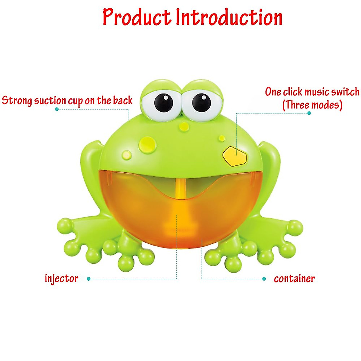 Toy Baby Bath Bubble Maker Machine Musical Frog Bathtub Shower