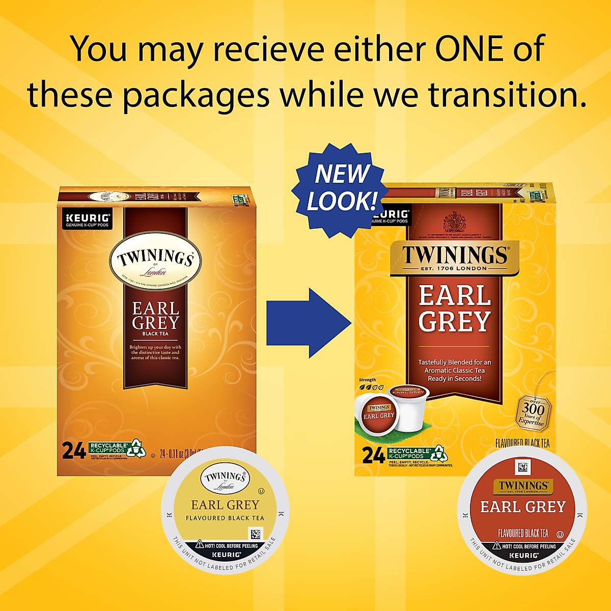 Twinings Earl Grey Tea Keurig K-Cup Pods (48 Count)