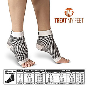 Treat My Feet Three Pairs of Plantar Fasciitis Socks Ankle Compression Sock Improves Blood Circulation, Achilles Heel Support - Alternative to Plantar Fasciitis Night Splints, 3-Pack, Medium