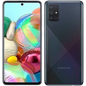 Samsung Galaxy A71 SM-A715F/DS 4G LTE 128GB + 6GB Ram Octa Core (LTE USA Latin Caribbean Euro) w/Four Cameras (64+12+5+5mp) Android (Black) Renewed