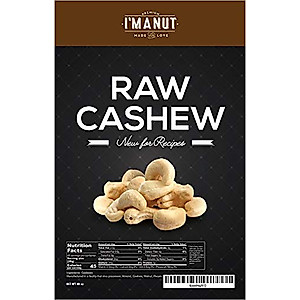 Raw Whole Unsalted Cashews 48oz (3 lb) 100% Natural | No Chemicals | Batch Tested Gluten & Peanut Free | Non-GMO | Keto and Paleo Diet Friendly