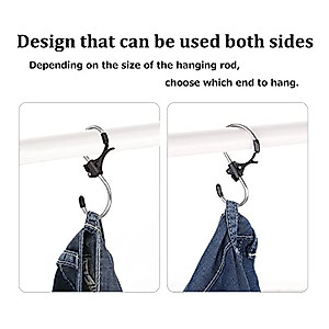GEZIDEA S Hooks Stainless Steel Heavy Duty S Hooks Anti Drop for Kitchen,Work Shop,Bathroom,Garden,Wardrobe,Office,Perfect Rack Hooks,Big,10Pieces