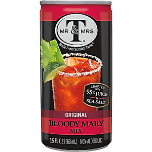 Mr & Mrs T Original Bloody Mary Mix, 5.5 fl oz cans (Pack of 24)
