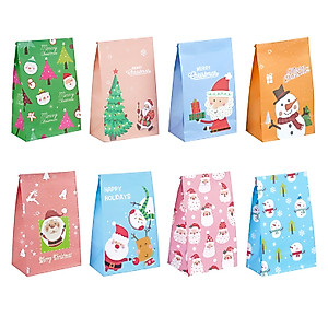 ysmile 24 ct Christmas Treat Bag, Small Xmas Gift for Goodie Wrap, Christmas Party Favor 9"