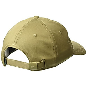 Lacoste Mens Adjustable Organic Cotton Twill Cap, Lion, One Size