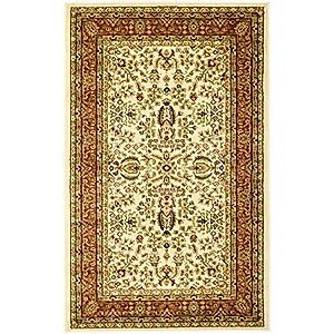 SAFAVIEH Lyndhurst Collection Accent Rug - 3'3" x 5'3", Ivory & Rust, Traditional Oriental Design, Non-Shedding & Easy Care, Ideal for High Traffic Areas in Entryway, Living Room, Bedroom (LNH214R)