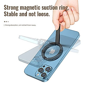 Magnetic Phone Ring Holder Stand for iPhone 13/12 Mini / Pro / Pro Max Magsafe Accessories, Magnetic Collapsible Phone Desk Holder, Removable Mag Safe Phone Desk Holder