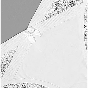 Banamic Women Floral Lace G-String Thong Panties Sexy T Back Stertchy Panties
