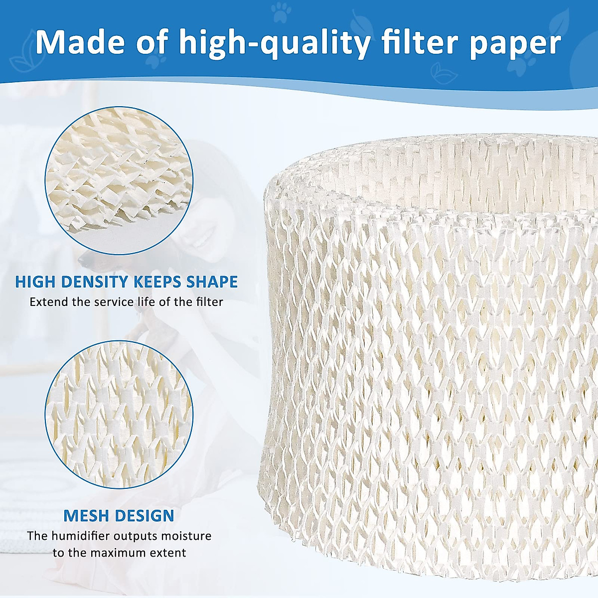 Cenipar HAC-504 Premium Humidifier Filters Replacement for Honey-Well Humidifier Filter HAC-504AW and Filter A Replacement for HCM-350, HCM-500, HCM-600 &Cool Mist Humidifiers 4 Pack