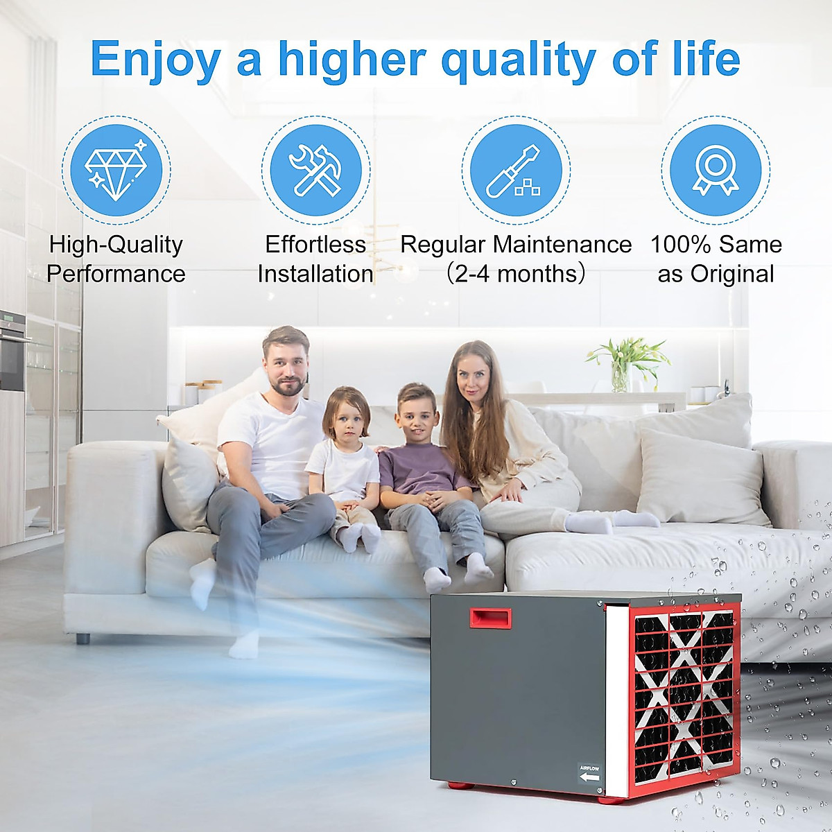 2 Packs PN07126 MERV 13 Carbon Dehumidifier Filter Compatible With Sanidry Sedona Dehumidifier Filter pn07126 Replacement for Sanidry Dehumidifier Filters pn07126