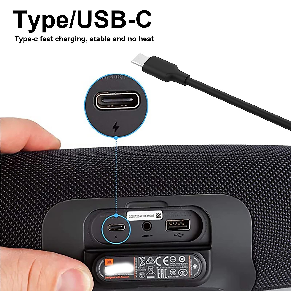 Sqrmekoko Replacement USB C Power Supply Charger Compatible with JBL Xtreme 3 Wireless Speaker