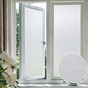 bofeifs Window Privacy Film Frosted Glass Window Film Non-Adhesive Static Cling UV Blocking Window Sticker Reusable Window Covering Film for Bathroom Office Meeting Room Home 11.8" x 78.7"(30x200cm)