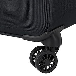 DELSEY Paris Sky Max 2.0 Softside Expandable Luggage with Spinner Wheels, Black, Carry-on 21 Inch