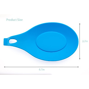 6Pcs Silicone Spoon Rest Counter Spatula Holder Spoon Rest For Kitchen Counter(Mixed Color)