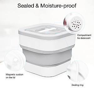 Conworld Laundry Detergent Container, Laundry Powder Dispenser with Scoop for Laundry Room Décor and Accessories, Space Saving Laundry Room Organization and Storage, Gray