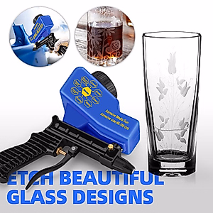 NANPU Air Sand Blaster Gun with Gravity Feed - Ceramic Nozzle, Metal Body | for Paint, Rust Removal, and Glass Etching | Versatile for Aluminum, Sand, Walnut Shells, and Soda Blasting Applications