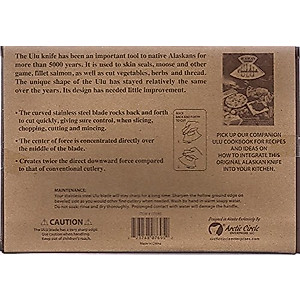 Multi-Colored Exotic Wood Handled Ulu with Stand