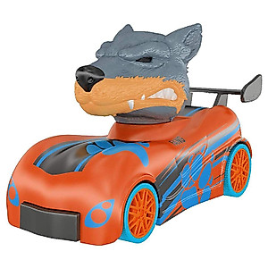 Knuckle Headz Duo Head Poppin' Quick Shot Pull Back Crash Derby Race Cars - Fang The Tiger and Snarl The Wolf