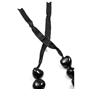 Aloha Outlet Hawaiian Black Kukui Nuts Lei Necklace 31.5in