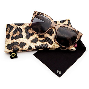 Sofia Vergara x Foster Grant Women's Sierra Full Lens SunReaders Square Reader Sunglasses, Berry Tortoise, 54 mm + 2.5