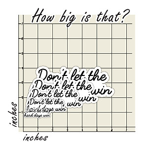 Don’t Let The Hard Days Win Sticker, Book Lover Sticker, Reading Sticker, Bookish Sticker, Water Assitant Die-Cut Vinyl Funny Decals for Laptop, Phone, Water Bottles, Kindle Sticker