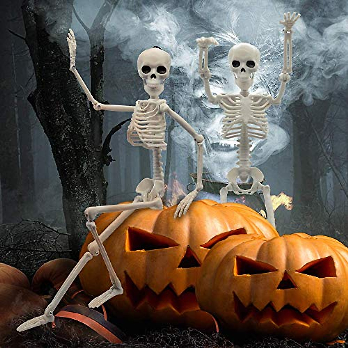 BLUELF Halloween Skeleton Decorations for Halloween Party Decorations, 2 Packs