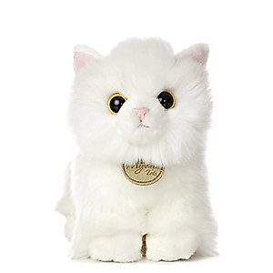 Aurora® Adorable Miyoni® Tots Angora Kitten Stuffed Animal - Lifelike Detail - Cherished Companionship - White 7.5 Inches