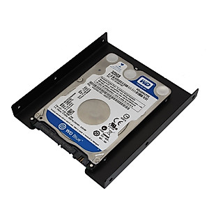 iMBAPrice (Pack of 2) 2.5" To 3.5" Bay SSD HDD Notebook Hard Disk Drive Black Mounting Bracket Adapter Tray Kit